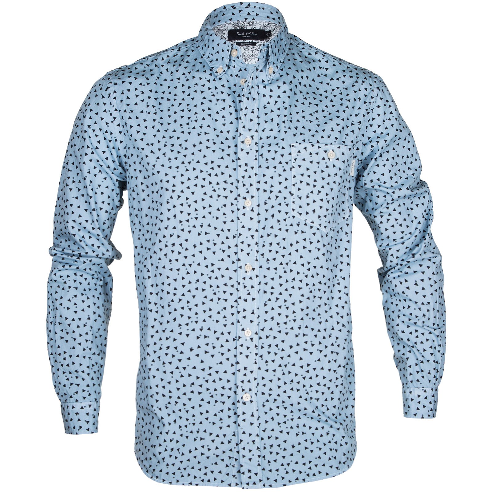 Tailored Fit Button Down Print Cotton Shirt - Shirts-Casual : Fifth ...