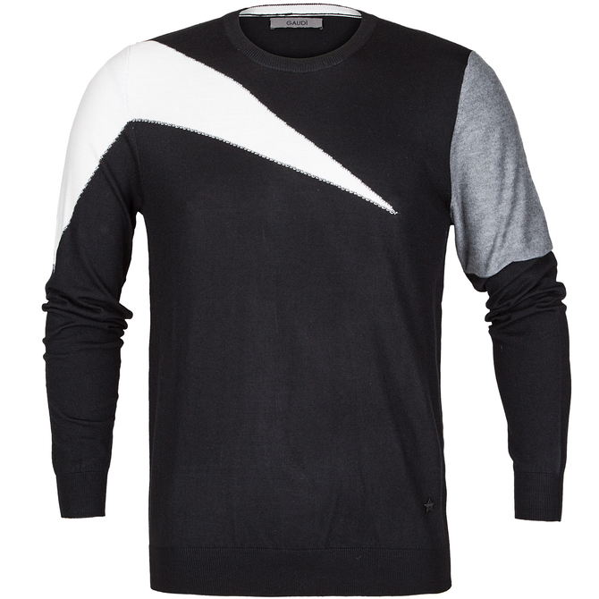 Multi Panel Crew Neck Pullover - New Online : Fifth Avenue Menswear ...