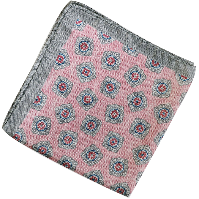 Regal Geometric Pattern Silk Pocket Square - Accessories-Pocket Squares ...
