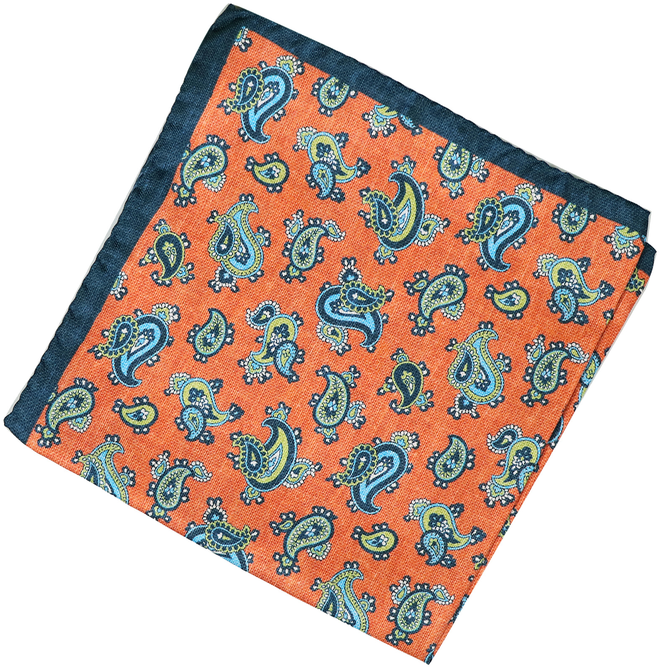 Paisley Pattern Silk Pocket Square - Accessories-Pocket Squares : Fifth ...