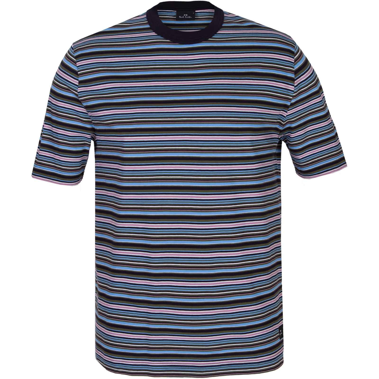 Organic Cotton Multi Stripe T-Shirt - T-Shirts & Polos-Short Sleeve T's : Fifth Avenue Menswear ...